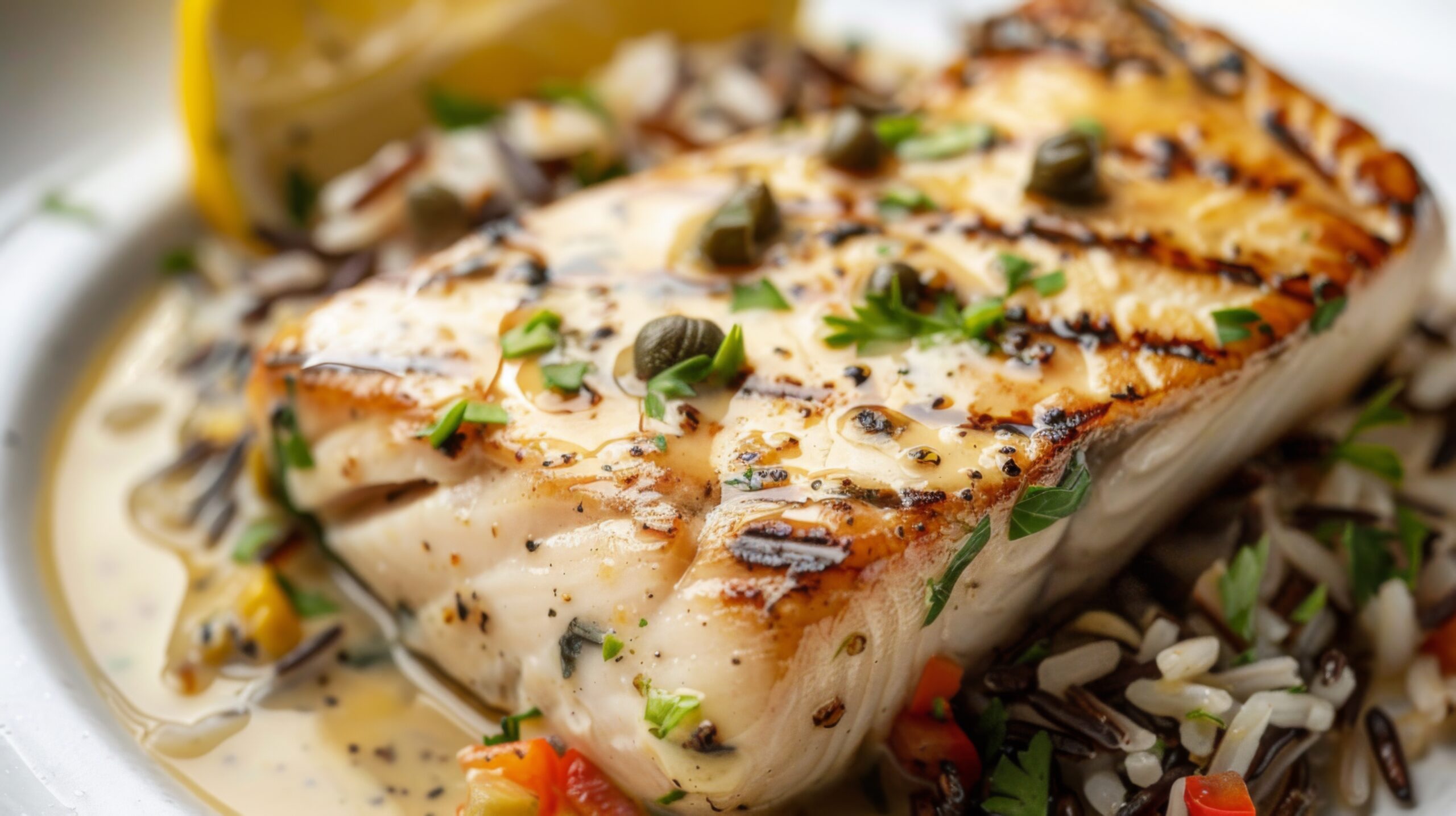 Mediterranean Grilled Swordfish with Lemon Caper Sauce | Daily Dish
