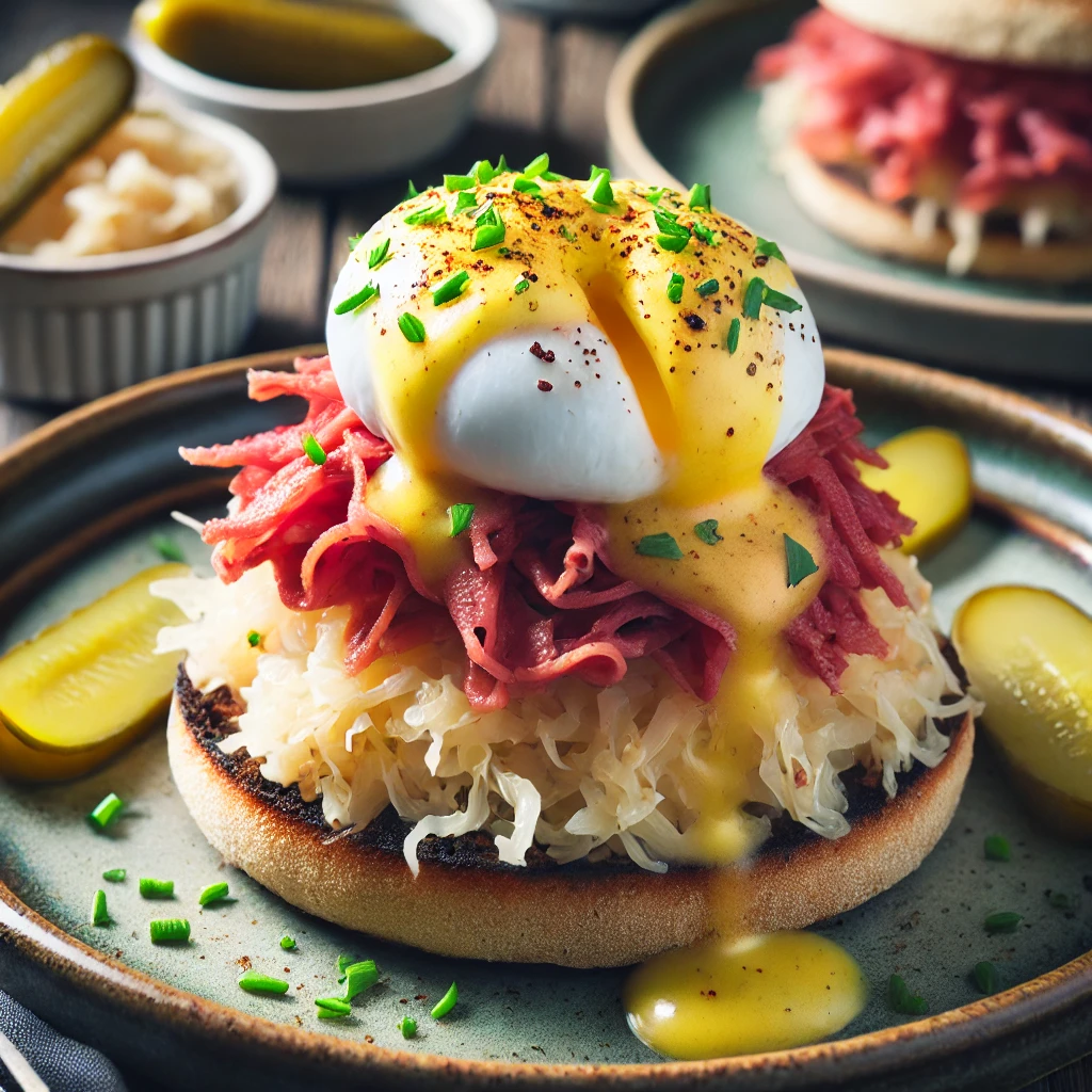 Reuben Eggs Benedict | Daily Dish