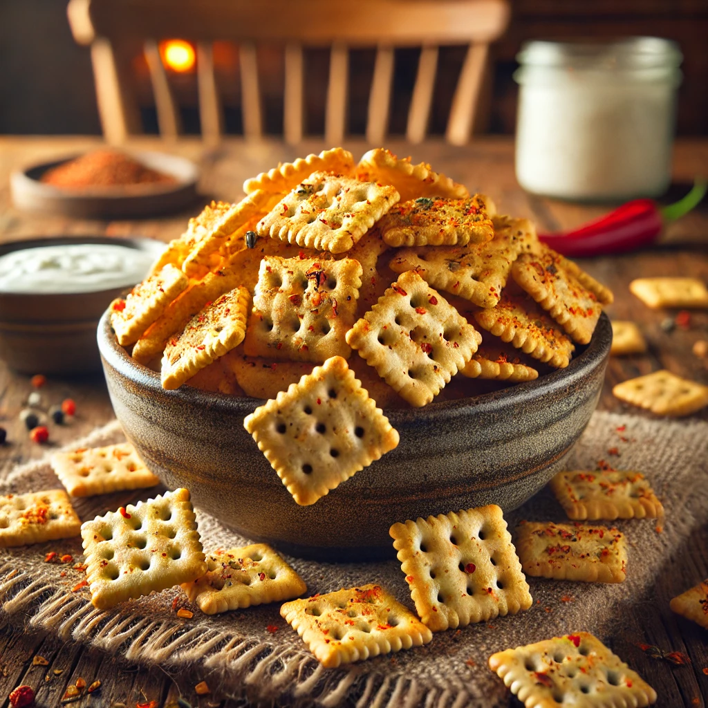 Spicy Ranch Mini Saltines | Daily Dish