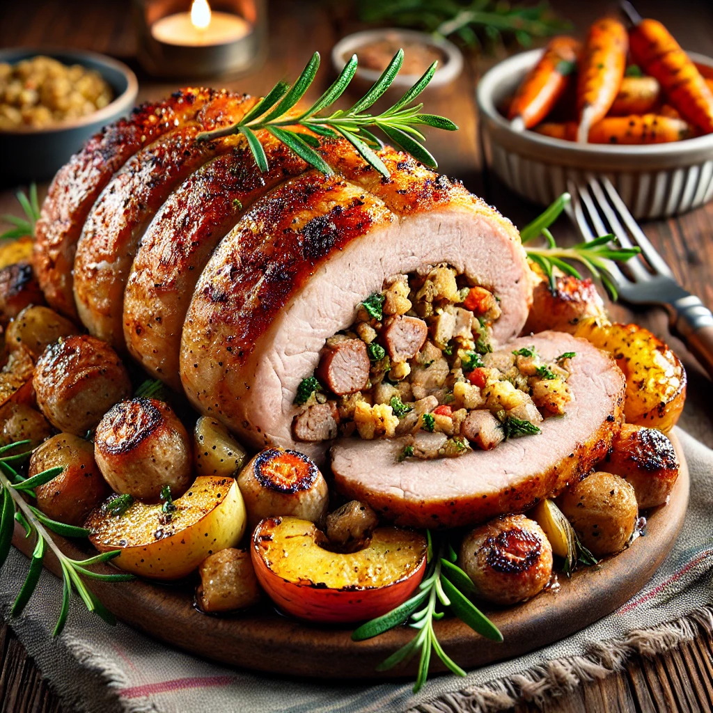 Sausage and Apple Stuffed Pork Roast | Daily Dish
